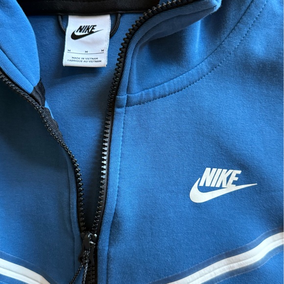 Nike | Shirts | Mens Nike Tech Dark Blue Fullzip Hooded Jacket | Poshmark